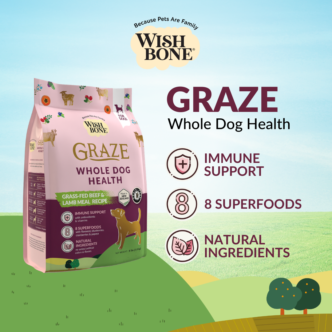 Wishbone Graze New Zealand Beef and Lamb, Gluten Free, Grain Free Dry ...