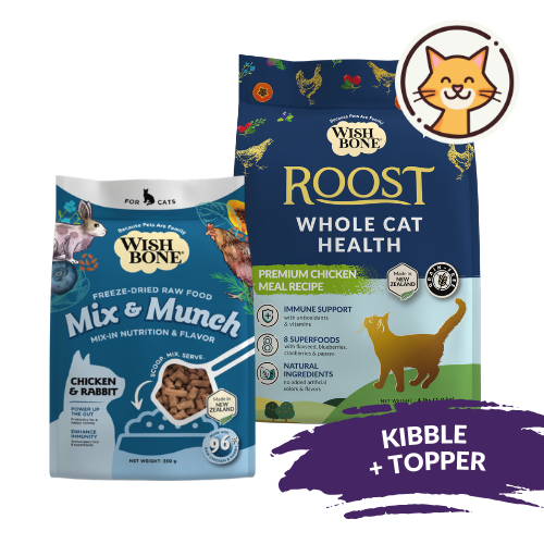 [Cat Super Feed Bundle] Wishbone Dry Cat Food + Freeze-Dried Raw Toppe ...