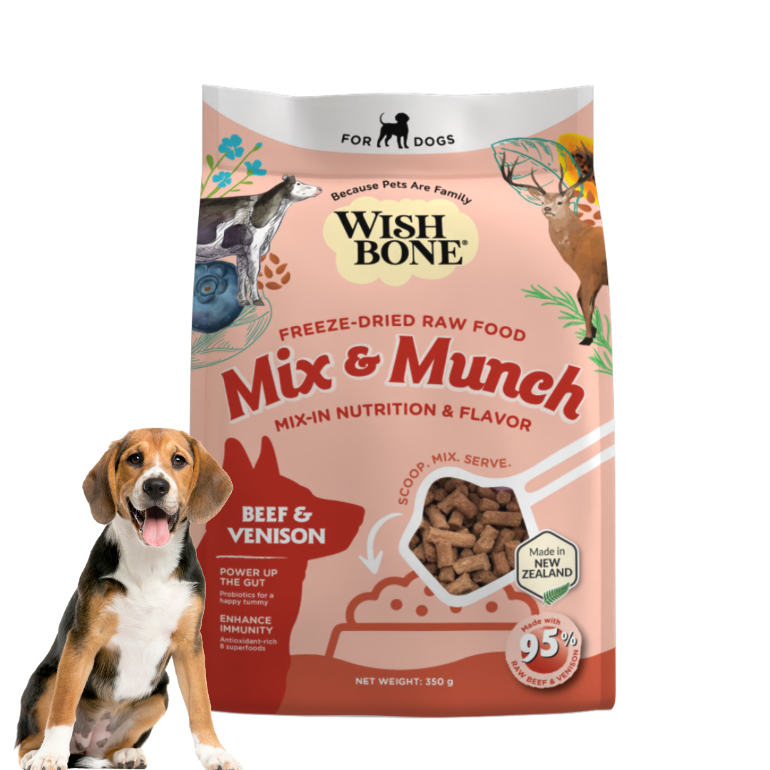 Wishbone Beef & Venison Freeze-Dried Raw Topper for Dogs - 350g ...
